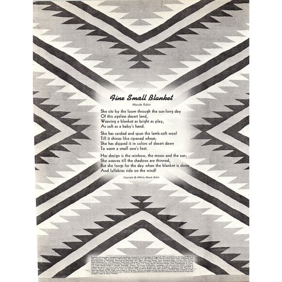None and/or Unknown | Other | Fine Small Blanket Maude Rubin 97s Poem ...